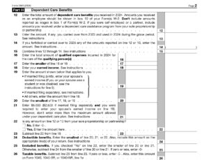 IRS Form 2441, Child and Dependent Care Expenses