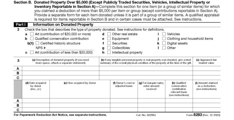 How to Complete IRS Form 8283