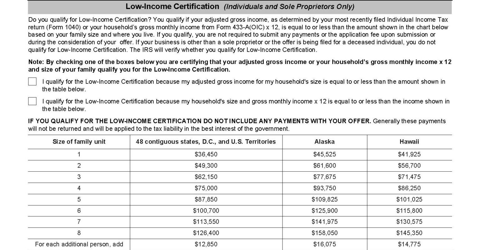 IRS Form 656-B, Offer in Compromise Booklet