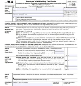 Who Should Complete IRS Form W-4?
