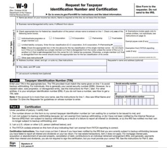 ¿Quién debe completar el formulario W-9 del IRS?