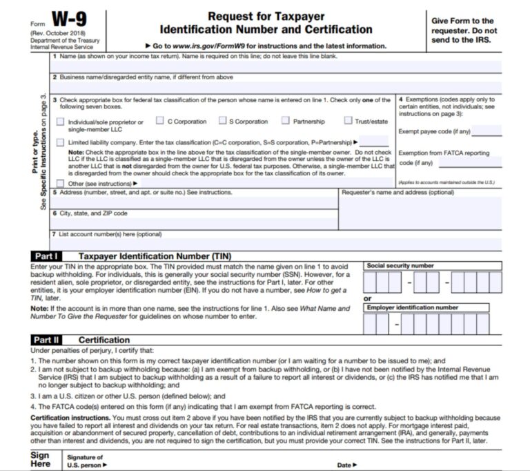 Who Should Complete IRS Form W-9?