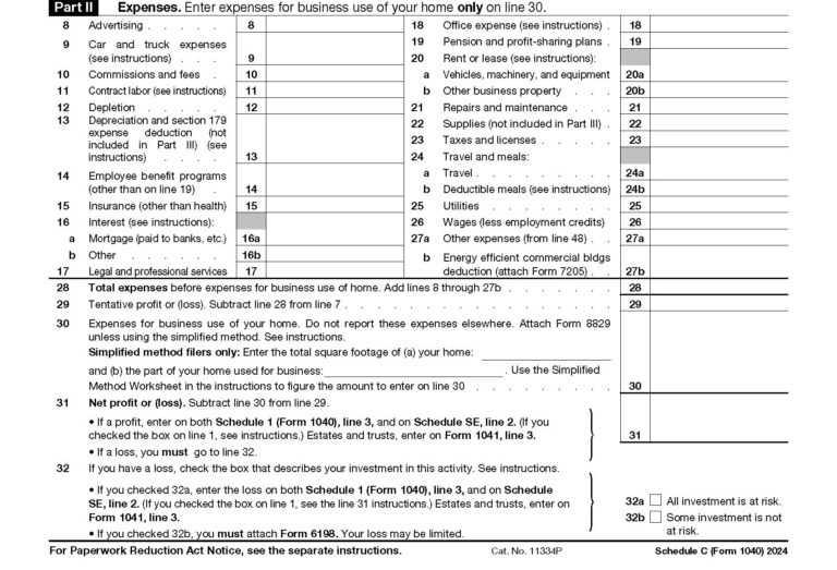 How to Complete IRS Schedule C