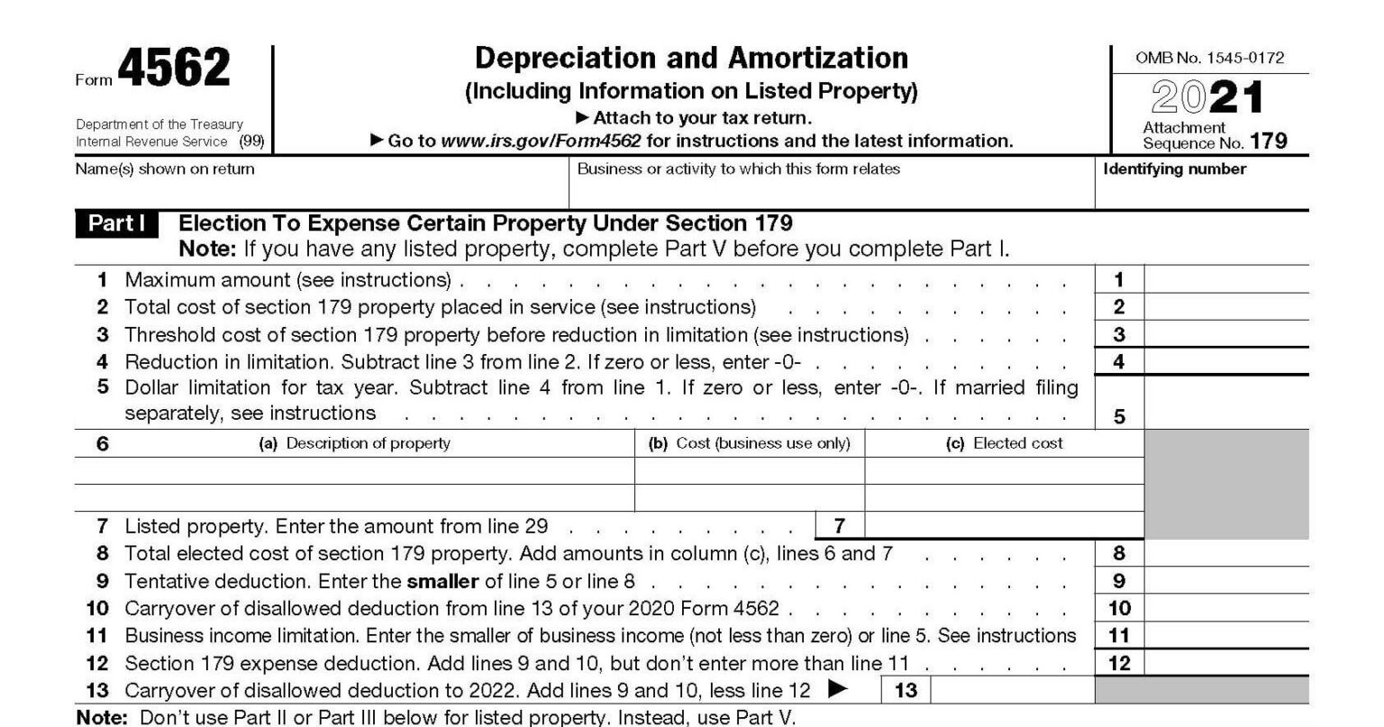 How To Complete IRS Form 4562