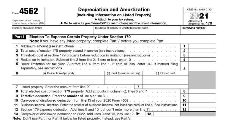 How To Complete IRS Form 4562 how-to-complete-irs-form-4562