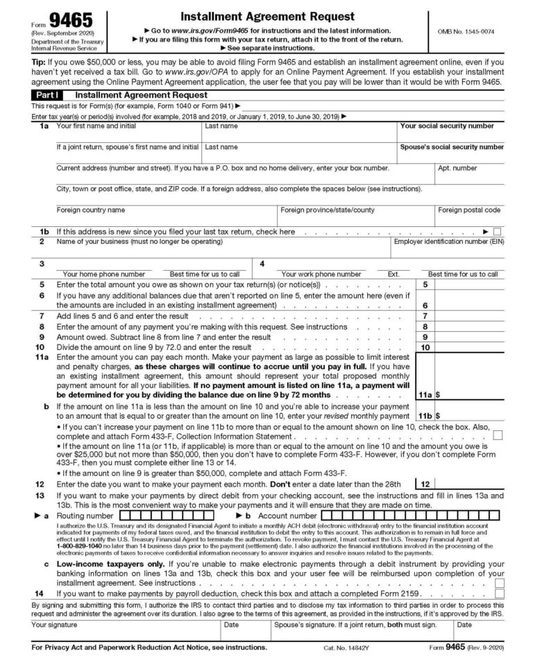 Who Can Use IRS Form 9465?