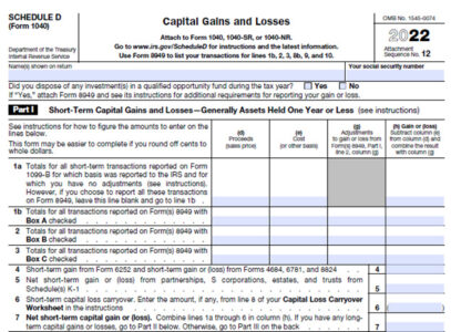 How to Complete IRS Schedule D (Form 1040)