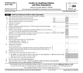 How to Complete IRS Schedule 8812