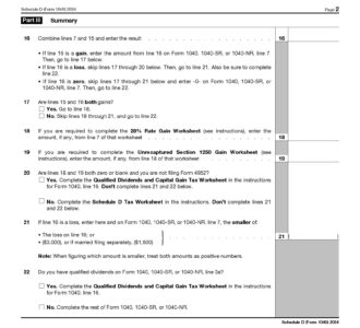 How to Complete IRS Schedule D (Form 1040)