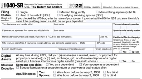 Who Should File IRS Form 1040-SR?