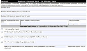 IRS Form 656-B, Offer in Compromise Booklet